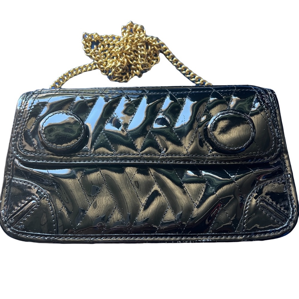 Felix Rey Patent Leather Quilted Crossbody Excellent … - Gem